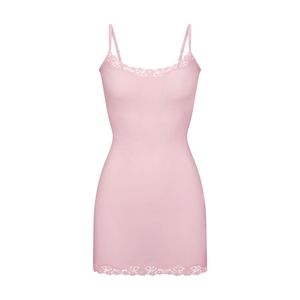 SKIMS | Dresses | Nwt Skims Fits Everybody Lace Short Slip Dress In Cherry Blossom | Poshmark